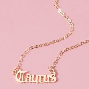 Kathrono | Jewelry | Taurus Cursive Zodiac Necklace | Poshmark